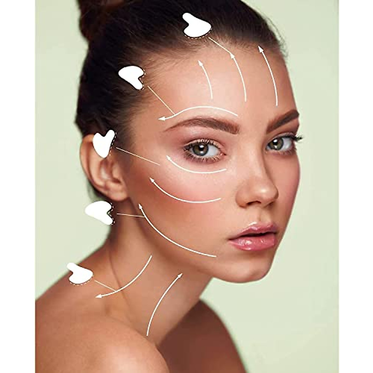 Gua Sha Facial Massage Tool for Face, Eyes, Neck, Body Skin Care Tools, Muscle Relaxing and Relieve Fine Lines and Wrinkles,Nature Jade Rose Quartz Gua Sha Massage Tool (Pink)