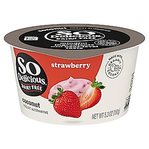 So Delicious Dairy Free Coconut Milk Yogurt Alternative, Strawberry, Vegan, Non-GMO Project Verified, 5.3 oz.