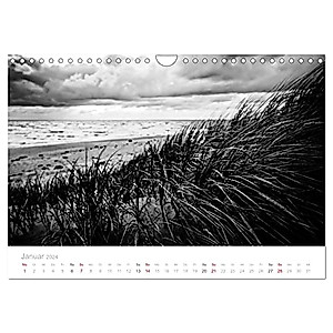 Dark surf - North Sea and Mediterranean Sea landscape photographs by Niko Korte (Wall Calendar 2024 DIN A4 Landscape), CALVENDO 12 Month Wall Calendar
