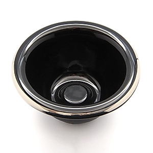 Edwin Jagger RN116 Porcelain Shaving Bowl for Men for Shaving Soap or Shaving Cream (Black)