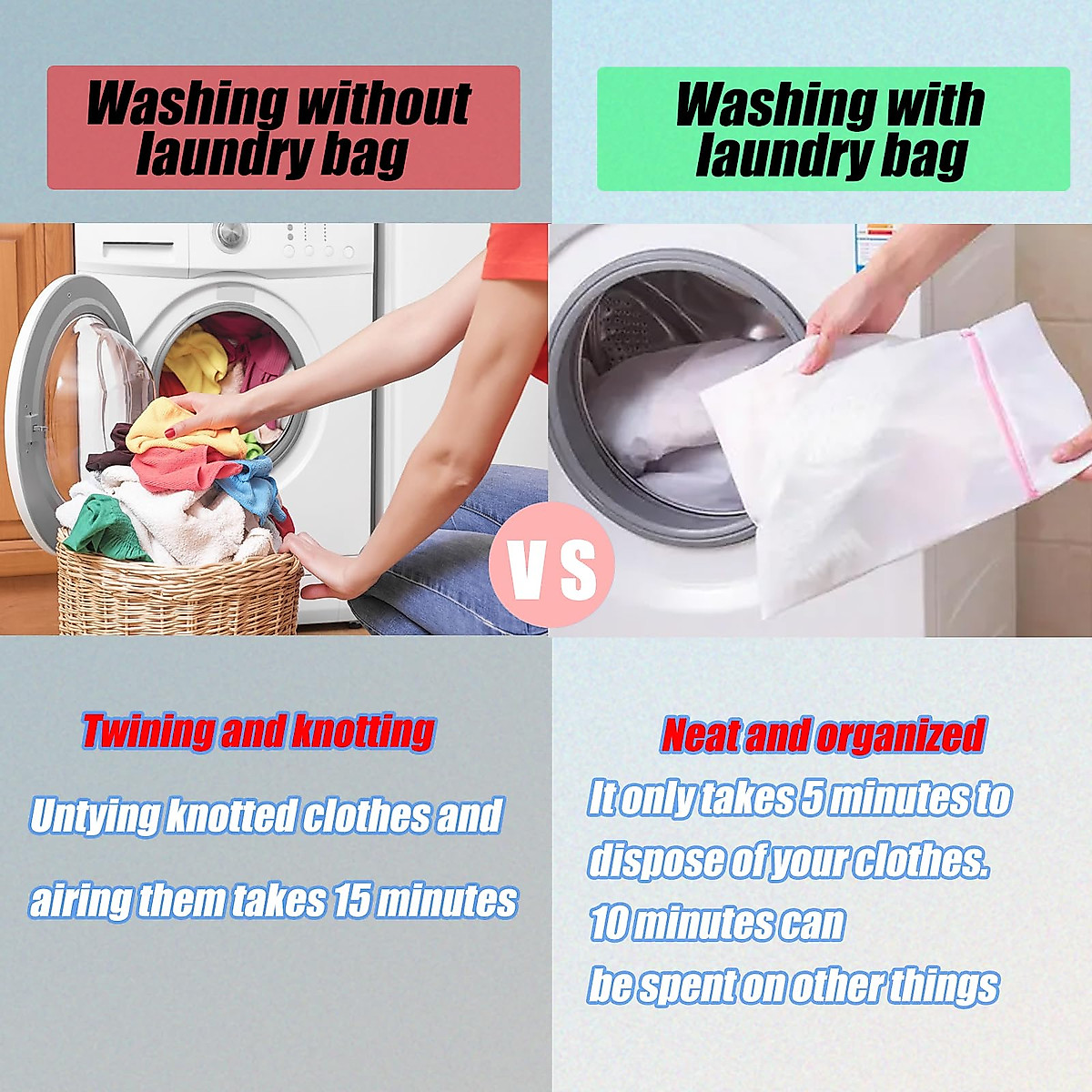 Mesh Laundry Bags Set, 11 Pcs Includes Drawstring Closure Jumbo Large Laundry Bag/Mesh Laundry Bags in Different Sizes and Wool Dryer Balls, Laundry Kit for Washing Machines