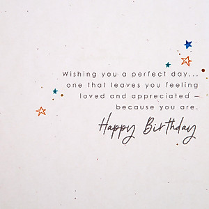 Hallmark Son Birthday Card, Birthday Card for him, Classic Blue Stars, Squiggles, Gold Foil