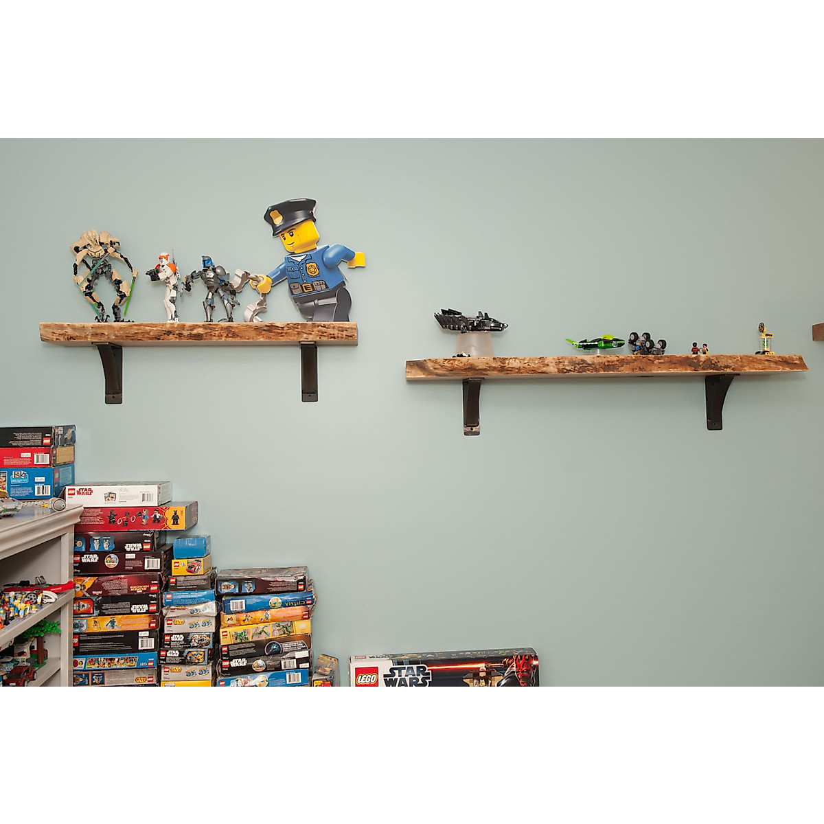 RRD Live Edge Shelf — Rustic Maple Wood — Shelves for Bedroom — Rustic Wall Shelves — Vintage Home Decor — Floating Shelves for Wall — Wooden Shelf - 36"