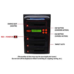 Systor 1:3 HDD/SSD Hard Drive Duplicator - 9GB/Min - Standalone Copier & Eraser/Sanitizer for Multiple SATA 3.5 Disk & 2.5 Solid State Drives - Copy Speeds of up to 150MB/Sec (SYS203HS-DP)