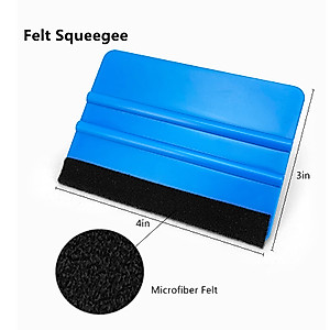 CARTINTS Vehicle Tinting Film Vinyl Wrap Applicator Kit with Tool Pouch, 9mm Knife Blades, Felt Vinyl Squeegee, Full Wrap Squeegee, Razor Scraper, Car Wrap Tools for Vinyl and Car Paint/Glass Film