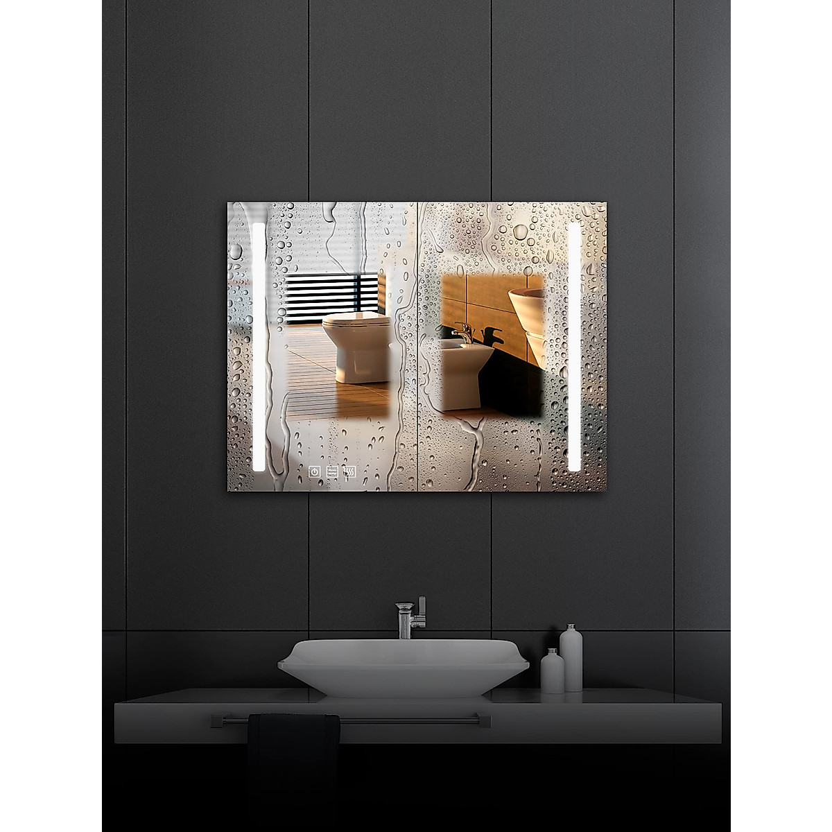 Bathlink Medicine Cabinet with Lights, LED Medicine Cabinet with Mirror, 48"×27.5"×5", Recessed & Surface Mount Medicine Cabinet, LED Medicine Cabinet Mirror for Bathroom, Defog, Dimmer, 2 Doors