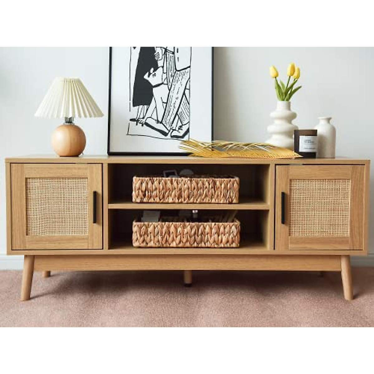 StorageWorks Water Hyacinth Wicker Baskets