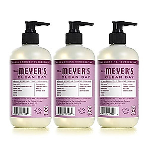 MRS. MEYER'S CLEAN DAY Hand Soap, Made with Essential Oils, Biodegradable Formula, Peony, 12.5 fl. oz - Pack of 3