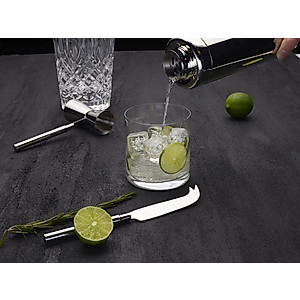 Mikasa Bliss Bar Tool Set with Wooden Stand, 8 Piece, Stainless Steel