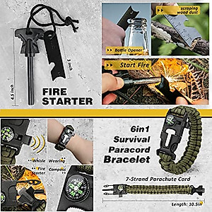Gifts for Men Dad Husband, Survival Gear and Equipment 12 in 1, Survival Kit,LED Magnetic Pickup Tools for Men,Cool Gadgets Stuff for DIY Handymen Car