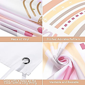 Rainbow Boho Party Decorations Boho Rainbow Birthday Backdrop Boho Happy 1st Birthday Party Supplies Decorations Photo Prop for Girl Boy Baby