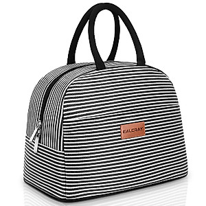 BALORAY Lunch Bag Women Men, Double Deck Lunch Box Insulated Lunch Bag for Adults Work Office Picnic, Leakproof Cooler Bag with Adjustable Shoulder Strap