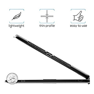 typecase Touch iPad 9th Generation Case with Keyboard (10.2", 2021), Multi-Touch Trackpad, 10 Color Backlight, 360° Rotatable, Thin & Light for 8th Gen (2020), 7th Gen (2019), Air 3, Pro 10.5 (Black)