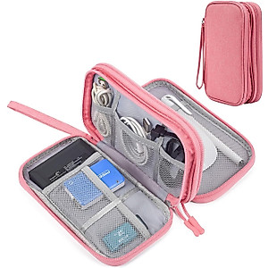 CAOODKDK Electronic Organizer Travel USB Cable Accessories Bag/Case,Waterproof for Power Bank,Charging Cords,Chargers,Mouse,Earphones Flash Driver
