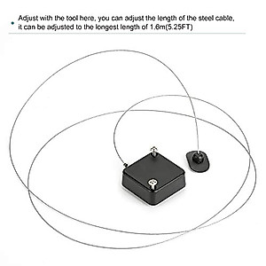 LORADAR Retractable Cable Lock with Double-Sided Adhesive, Remote Control Security Lock , Remote Control Anti-Lost Rope for TV, DVD, Hardware Cable Lock ，No More Searching for The TV Remote .