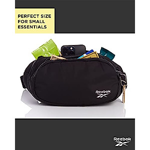 Reebok Women's Fanny Pack - Lightweight Waist Belt Bag - Crossbody Bag for Running, Hiking, Travel, Workouts, Black
