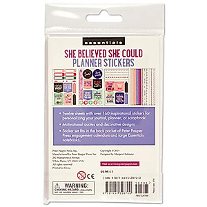 Essential Weekly Planner Stickers - She Believed She Could (Set of 160 Stickers)