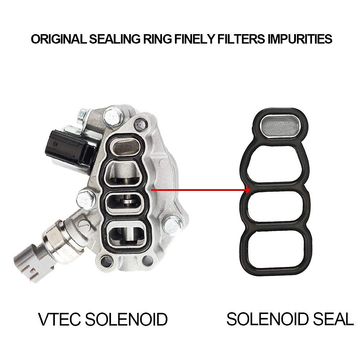 Dasbecan VTEC Solenoid Spool Valve Gasket Compatible with Honda Odyssey V6 3.5L EX EXL EXL-T Accord Hybrid 2005-2007 Pilot 2WD Models 3.0L 2006-2008 Replaces# 15810-RKB-J01