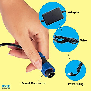 Pyle 12V AC/DC Power Adapter - 24 Watt, AC 100-240V to DC 12V, Replacement Part for Pyle Models: PDWR51BTWT, PDWR52BTBK, PDWR61BTWT, PDWR62BTBK
