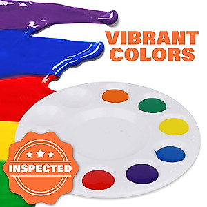 J MARK 43 Piece Toddler Painting Set – Spill Proof Paint Cups for Kids, Washable Kids Paint, Painting Tools, Kids and Toddler Paint Set with Art Smock and More