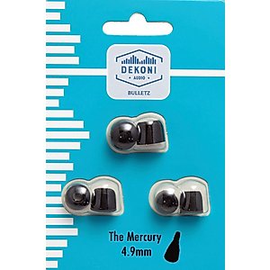 Dekoni Audio Moldable Foam Ear Tips Premium Memory Foam Isolation Earphone Tips - 4.9mm - Medium 11mm Black (ETZ-MERCURY-MED-11mm)