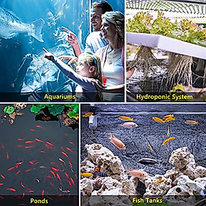 hygger Aquarium Air Pump Kit Powerful Airflow Adjustable Quiet Fish Tank Aerator Dual Outlet Oxygen Pump with Accessories Kit for Up to 300 Gallon Fish Tank, Aquarium, Hydroponics, Pond