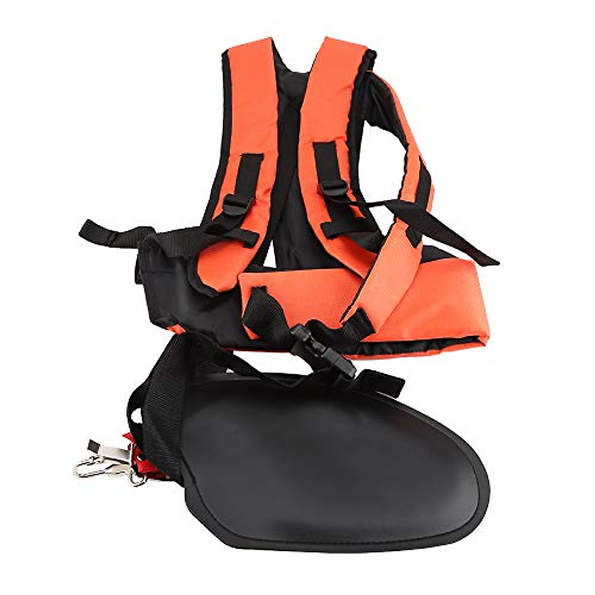 Tangxi Orange Comfort Trimmer Double Shoulder Strap,Y Shaped Nylon Harness for Brushcutters/Trimmers/Heavy Trimmers/Chainsaw,Soft and Adjustable Garden Brush Cutter Shoulder Strap