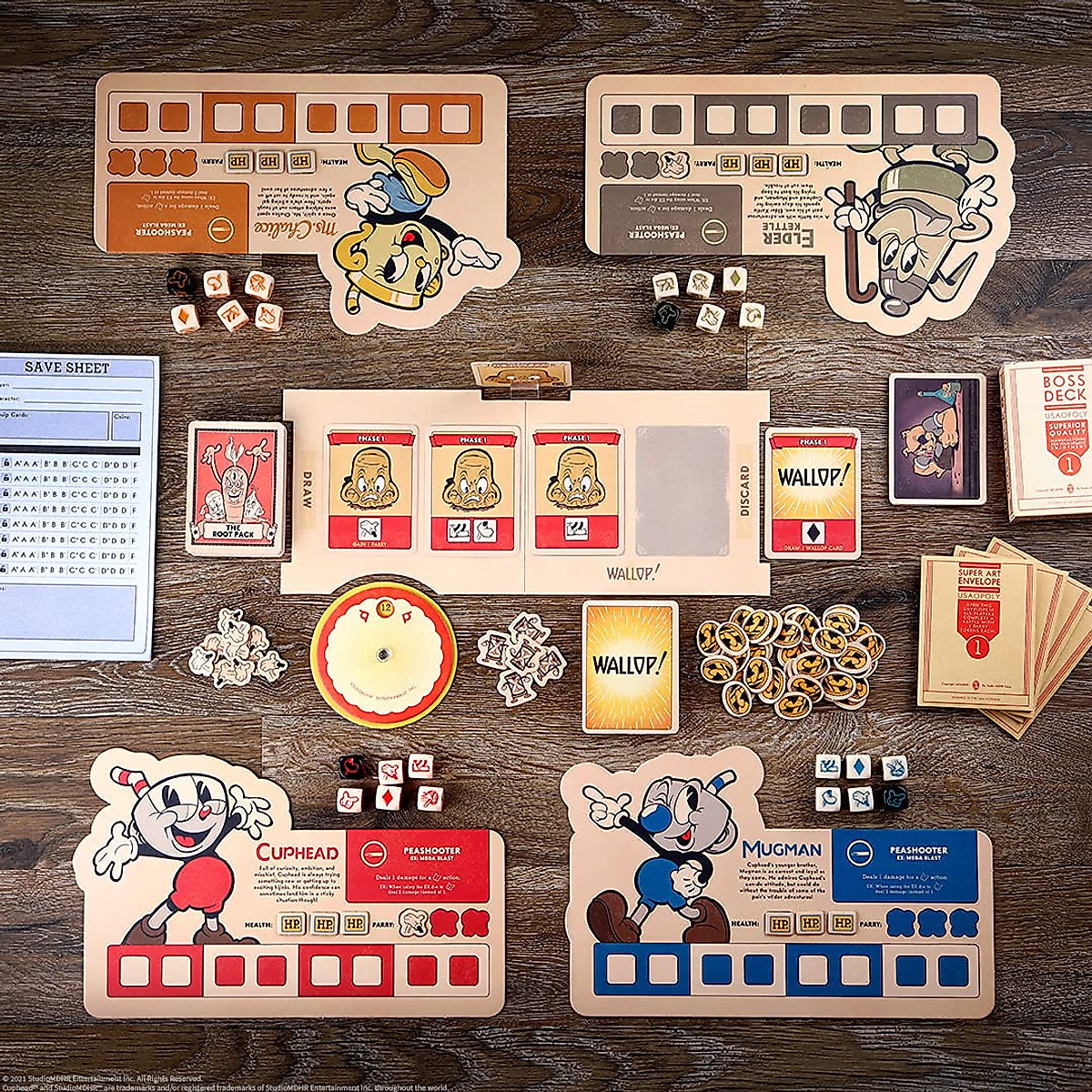 Dice Game | Replay and Unlock Content Each Time You Play as Cuphead, Mugman, Ms. Chalice, and Elder Kettle | Based on the Cuphead Video Game | Officially-Licensed Cuphead Merchandise