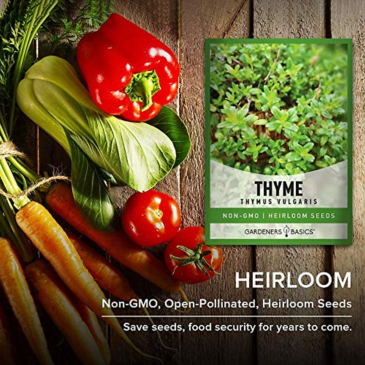 Thyme Seeds for Planting is A Heirloom, Non-GMO Herb Variety- Thymus Vulgaris Herb Seeds Great for Indoor and Outdoor Gardening by Gardeners Basics
