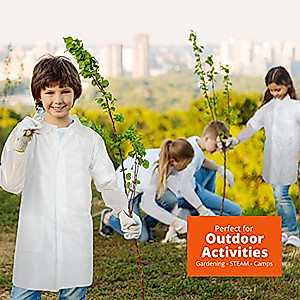 Disposable Lab Coats for Kids, 12 Pack - Lab Coats for Kids Science Party (Youth Medium)