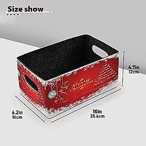 Snowflake Ball Christmas Winter Storage Baskets Storage Bins Baskets Boxes for Shelves Collapsible Storage Organizer for Bedroom Living Room Office Home Clothes Toys 2 Pack