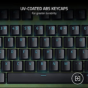 Razer BlackWidow V3 Mechanical Gaming Keyboard: Green Mechanical Switches - Tactile & Clicky - Chroma RGB Lighting - Compact Form Factor - Programmable Macros - Halo Infinite (Renewed)