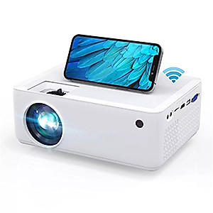 DROOS LED Portable Projector Native 1024 * 720 1080P Support Home HDMI USB Mini Outdoor Movie Projector (Color : White, Size : 35 (projectors)