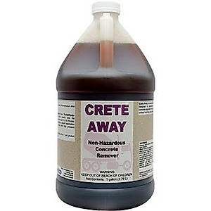 Crete Away Concrete Remover from Trucks, Mixers and Construction Equipment Mortar Grout and Stucco - Non Hazardous (1 Gallon)