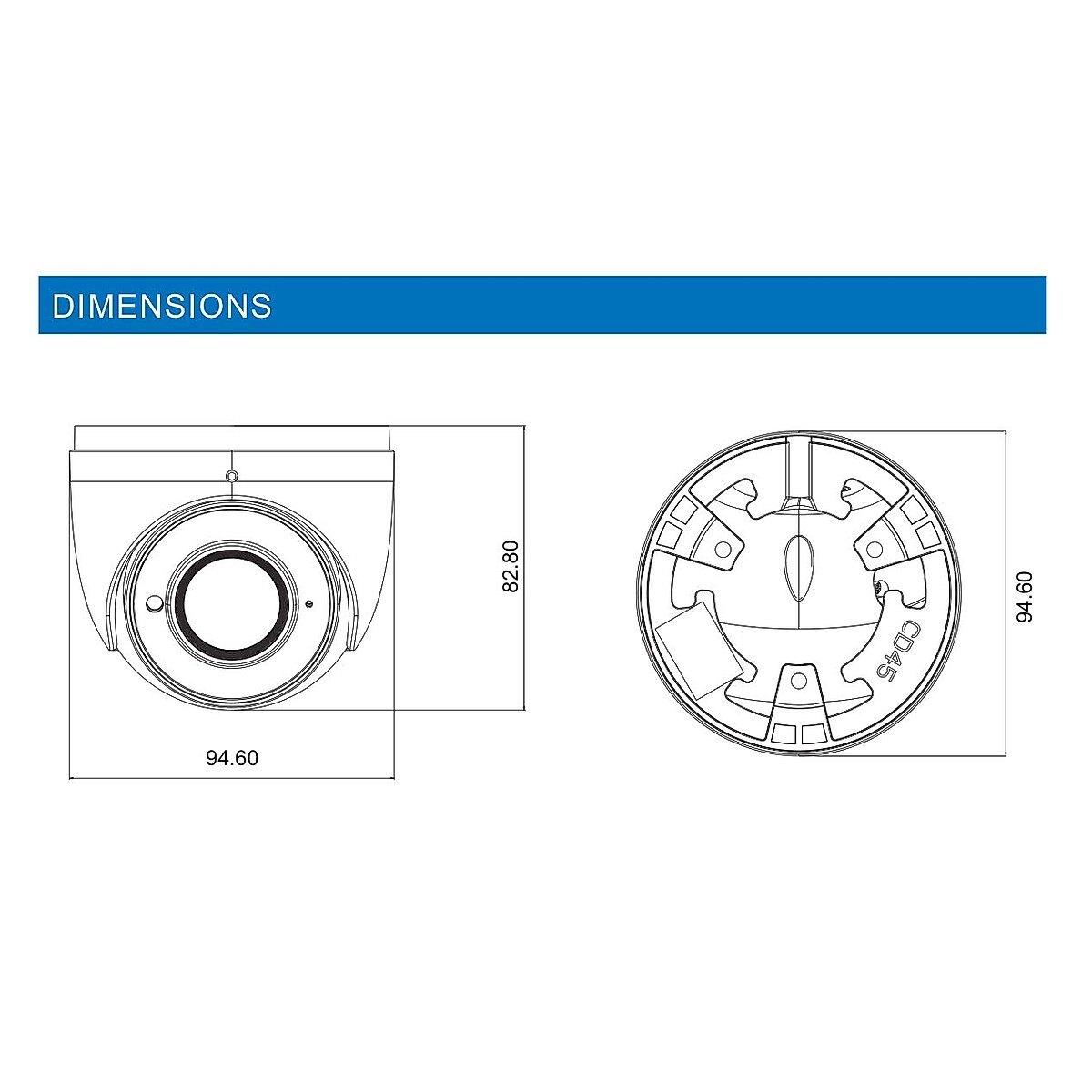 ENS IP-5IRD5S34/28 Titanium Series Network IR Security Camera, White; 1/2.7" CMOS Sensor; 5MP (2592 x 1944) Resolution; Built-in Microphone; 3D DNR; Digital WDR; DC12V/PoE; Intrusion Detection