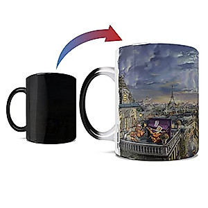 Morphing Mugs Disney – The Aristocats – Love Under the Moon – Thomas Kinkade Studios - One 11 oz Color Changing Ceramic Mug – Image Revealed When HOT Liquid Is Added!
