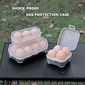 Egg Storage Box 8 Grid Portable Egg Tray Shockproof Leakproof Egg Holder Container for Refrigerator Camping Picnic Hiking, Plastic Egg Storage Box Case, White