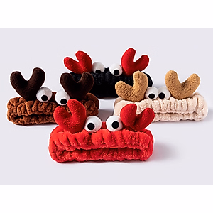 GK-O Creative Face Wash Hair Band Cute Cartoon Crab Headband Cute Funny Hair Hoop (Red)