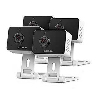 Zmodo Mini WiFi Camera, Video Baby Monitor with Camera and Audio, 1080p Wireless Security Camera, Two-Way Audio, 4 Pack