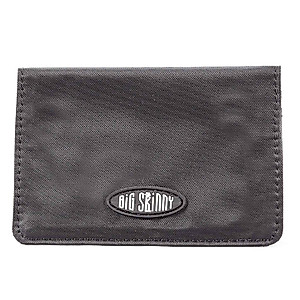 Big Skinny Card Case Slim Wallet, Holds Up to 16 Cards, Black