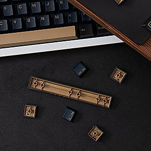 169 Keys Double Shot Keycaps Cherry Profile Blue Samurai Keycaps for 61/64/87/104/108 Cherry Mx Switches ISO ANSI Layout Mechanical Keyboard