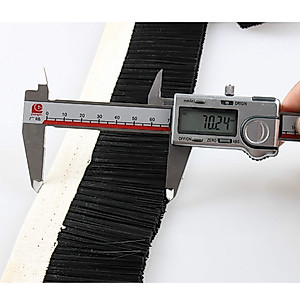 BestTeam Vacuum Cleaner Engraving Machine Dust Cover, 70mm/100mm Brush Vacuum Cleaner Engraving Machine Dust Cover for CNC Router for Spindle Motor Milling Machine (2M*70MM, Black)