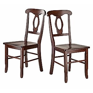 Winsome Renaissance 2-pc Dining Chair Set, Key hole back, Walnut