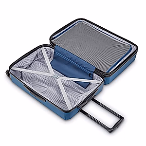 American Tourister Stratum XLT Expandable Hardside Luggage with Spinner Wheels, Blue Spruce, Carry-On 21-Inch