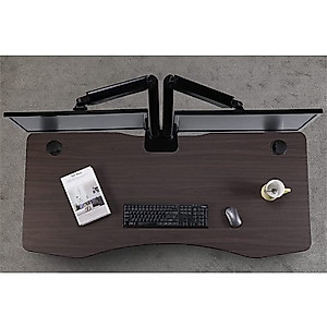ApexDesk Flex Series 60" Electric Height Adjustable Standing Desk with Curved Top and Memory Preset Controller (Walnut)