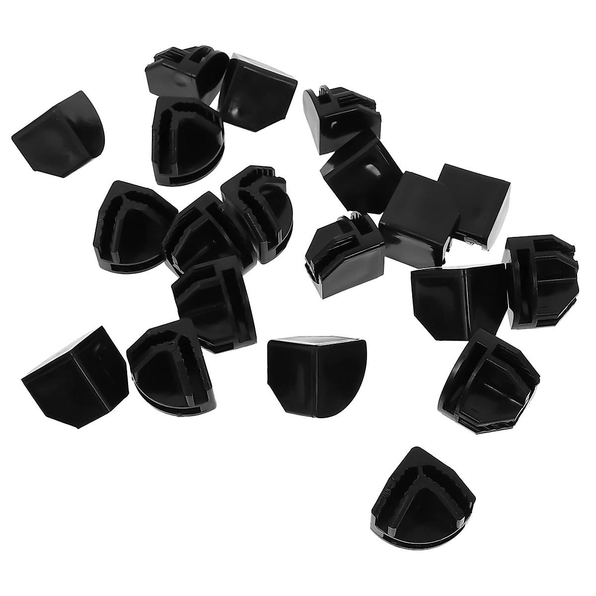 Garneck 20pcs Buckle electric wire connector storage shelves plastic metal wire shelving wire grid cube connectors for closet plastic wire connector modular organizer cube storage shelves