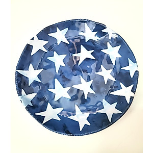 Modern Southern Home Americana Salad Accent Plates, Set of 4 Different Patriotic Designs, 9 inches by 9 inches, Multicolor, 9x9