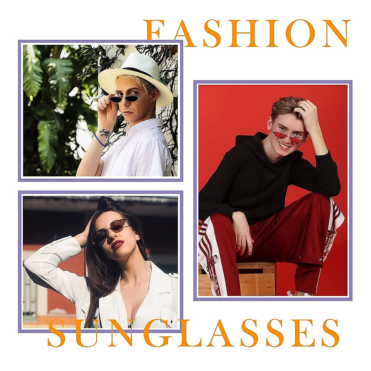 FEISEDY Fashion Designer Sunglasses Retro Small Petals Shape Arc Temple Design B2298