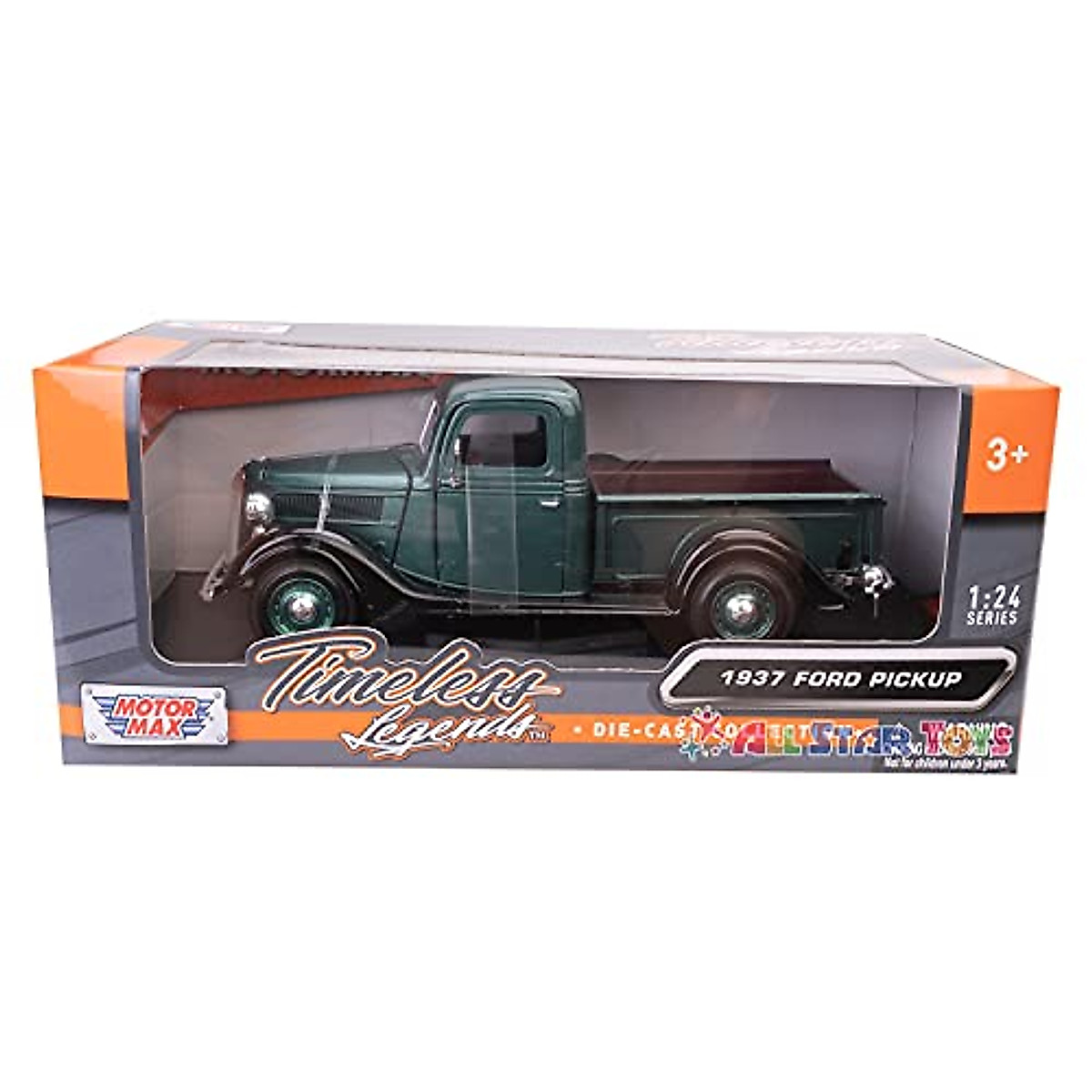 Motormax 1937 Ford Pickup Truck Green 1:24 Diecast Car