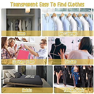GGSTDDUP 50 Pcs Dry Cleaning Bag, 60 x 90 cm Clear Garment Bags Plastic Garment Bags for Clothes Storage for Skirt Coat Suit Shirt Jacket